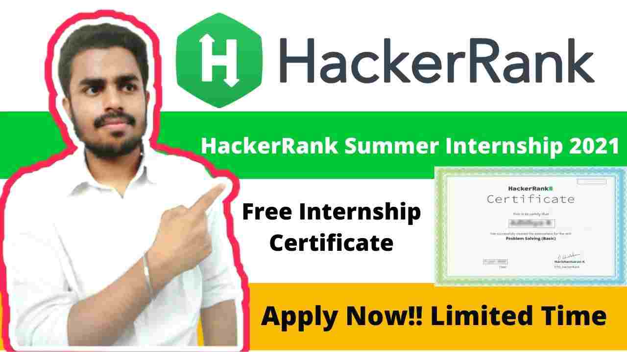 Hackerrank Hiring Interns | Product Manager Internship | Hackerrank Free Internship Certificate ...